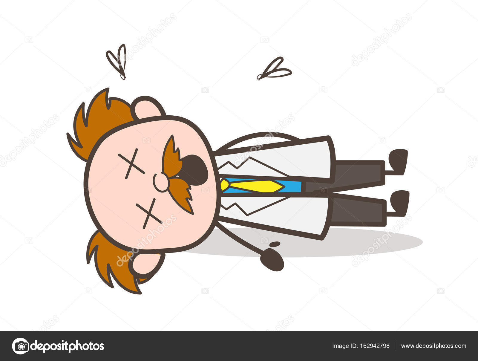 Мультфильм мертвым ученым векторные иллюстрации — Векторное изображение ...