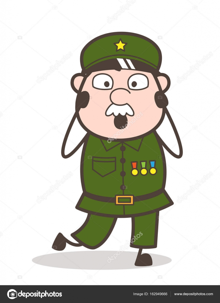 Cartoon Police Scared Face Vector Illustration Stock Vector Image by ...