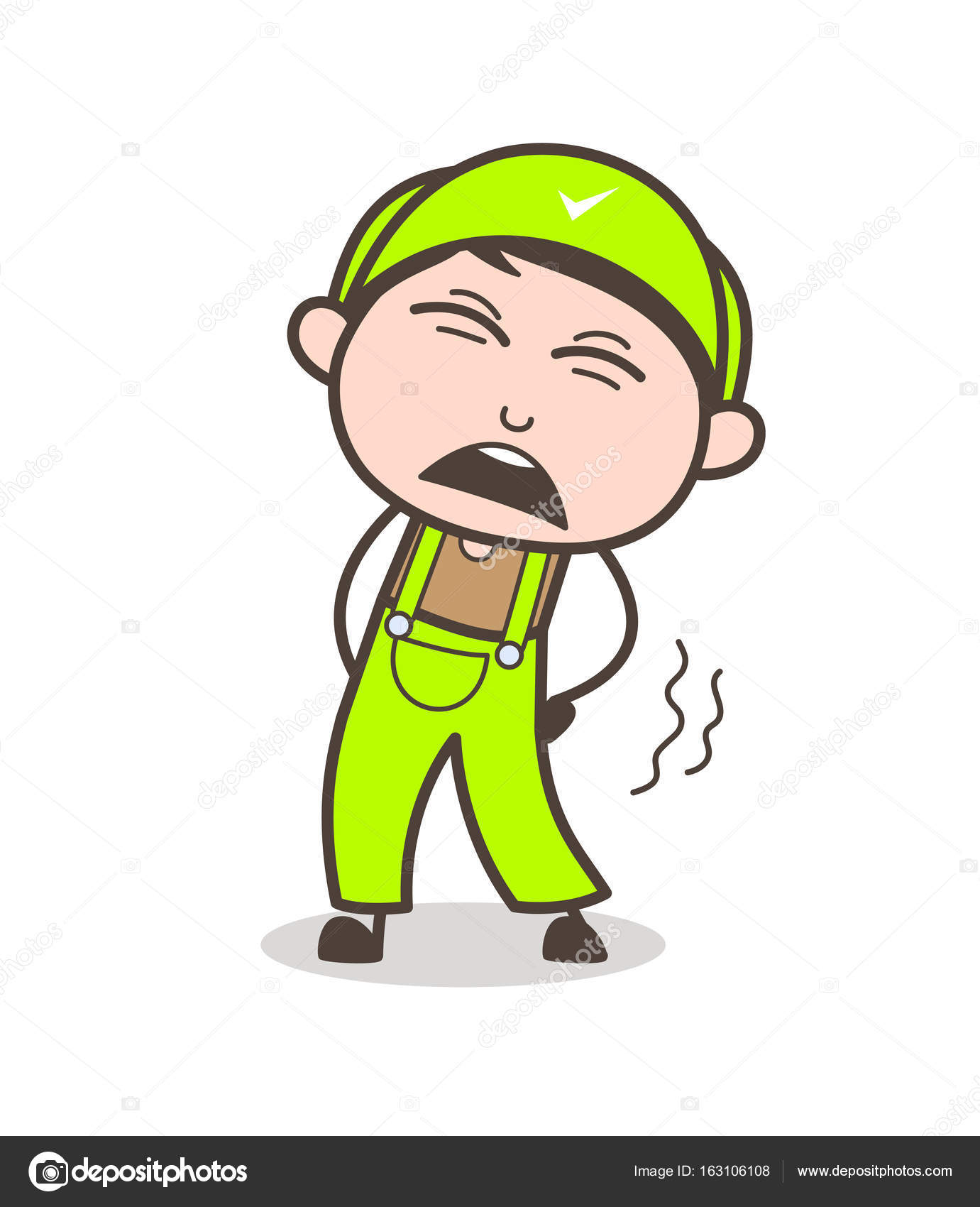 Cartoon Boy Having Pain in Body Vector Illustration Stock Vector Image ...