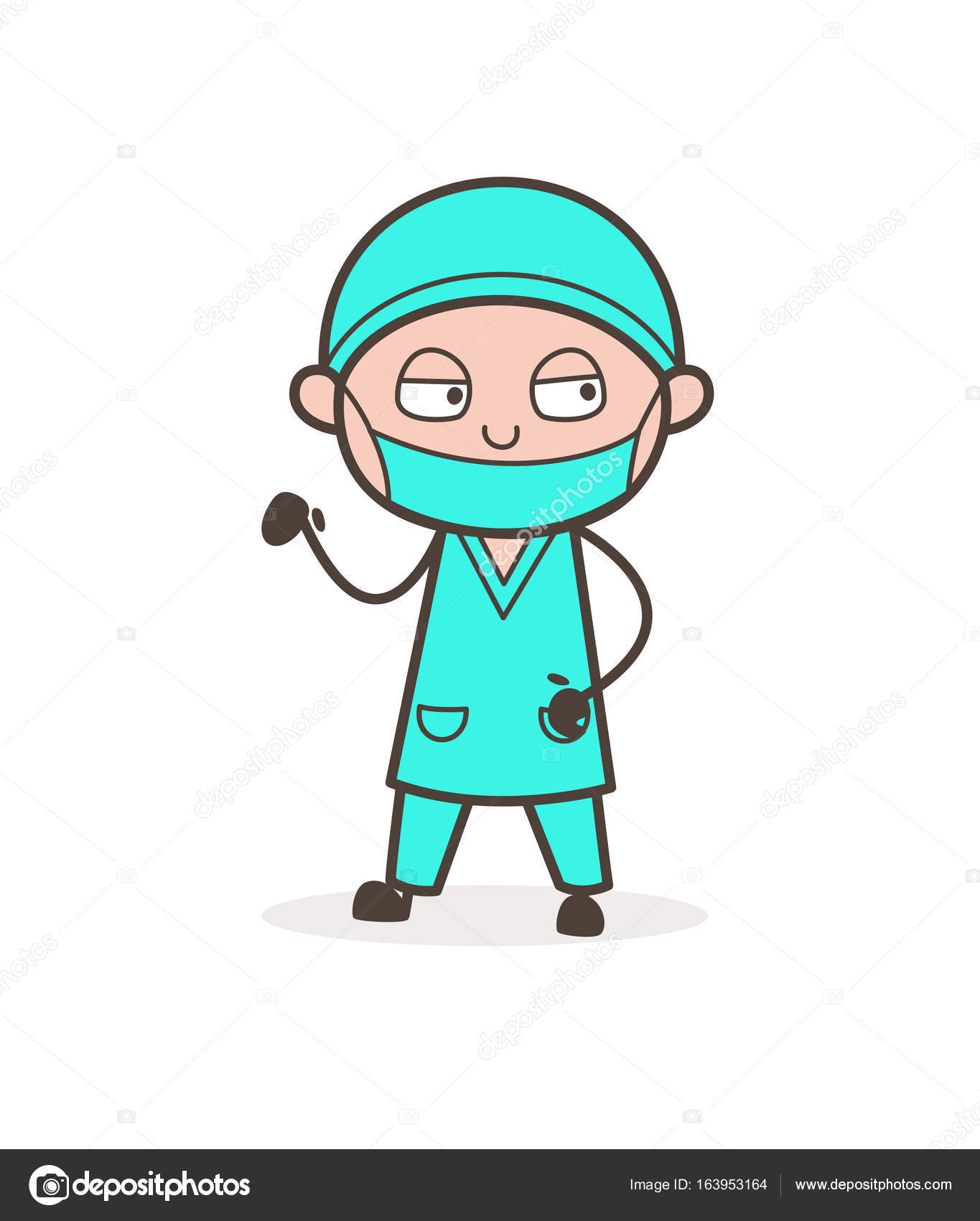 İfade vektör çizim karikatür doktor şaşırttı ©lineartist 163953164'e ...