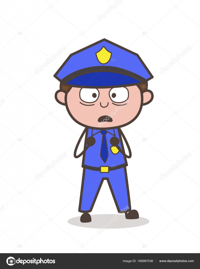 Shocked Comic Officer Character Stock Vector Image by ©lineartist ...