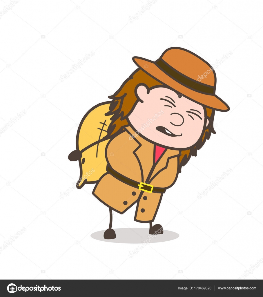 Carrying Heavy Load Cartoon