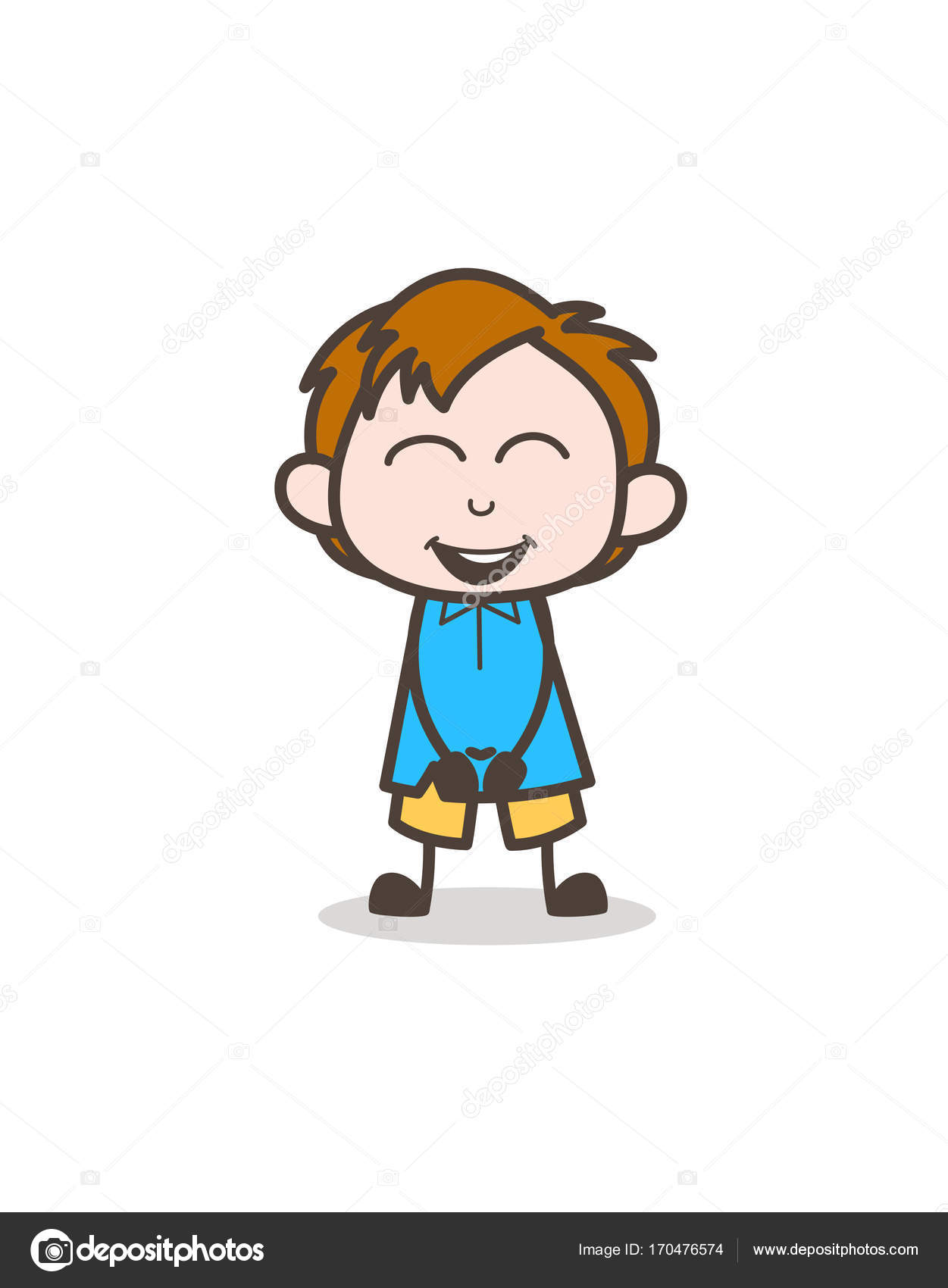 Laughing Boy Face Cartoon