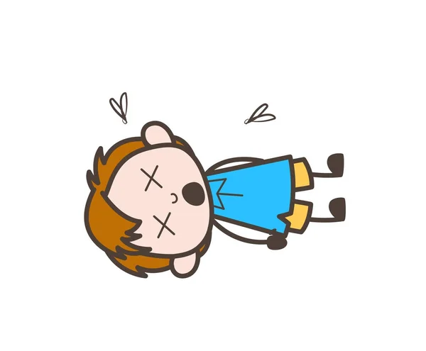 Desenhos animados Morto Garçonete Corpo Vetor imagem vetorial de ...