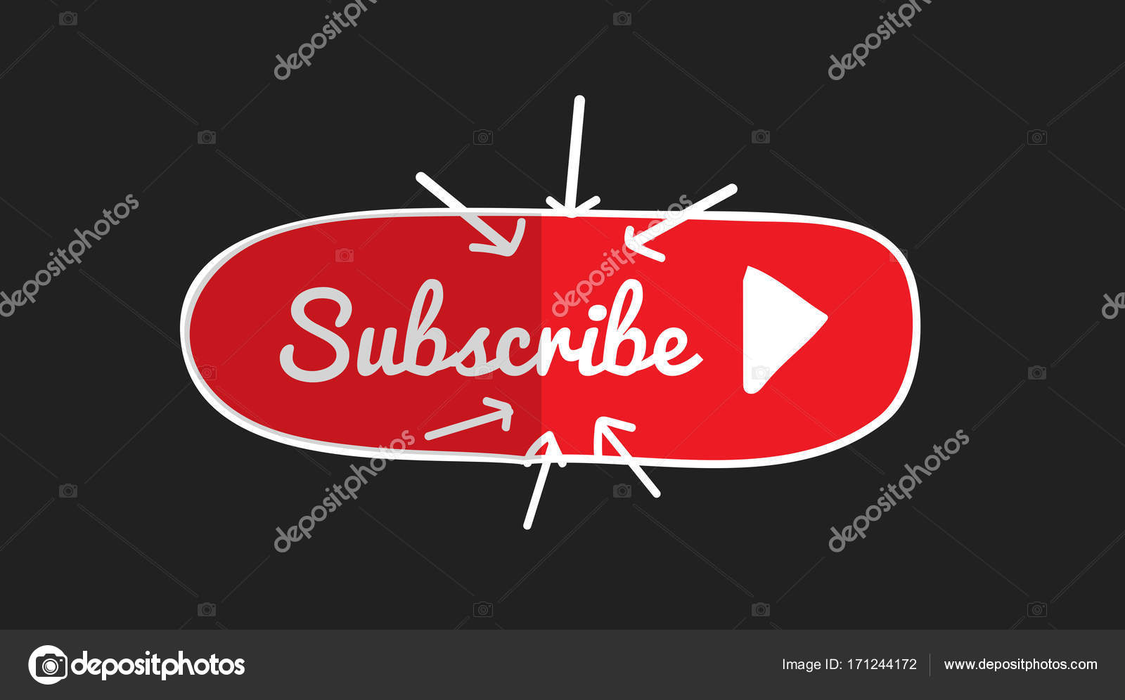 Technical Video Subscribe Vector Button Stock Vector Image by ...