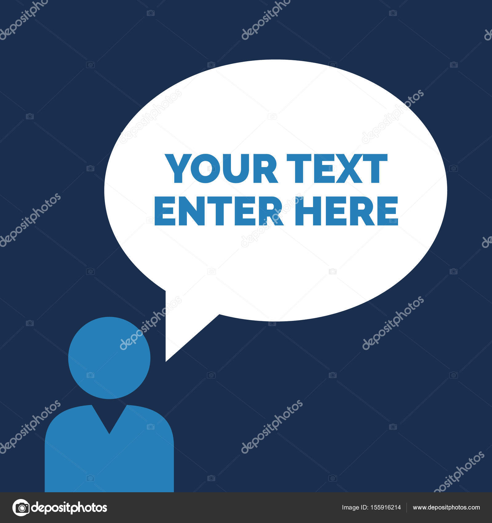 Person talking, empty chat bubble Stock Vector by ©hollygraphic 155916214