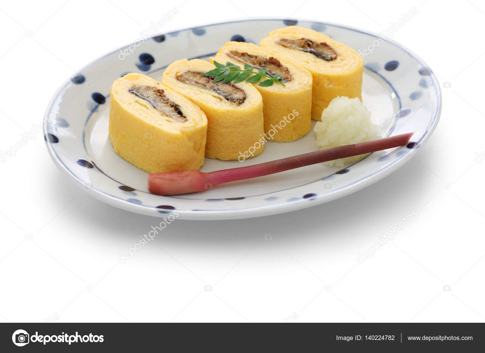 Umaki, japanese eel rolled omelet, japanese cuisine Stock Photo by ...