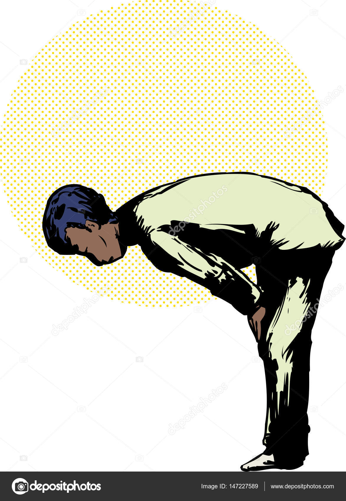 Muslim Man in Ruku Prayer Position — Stock Vector © theblackrhino ...