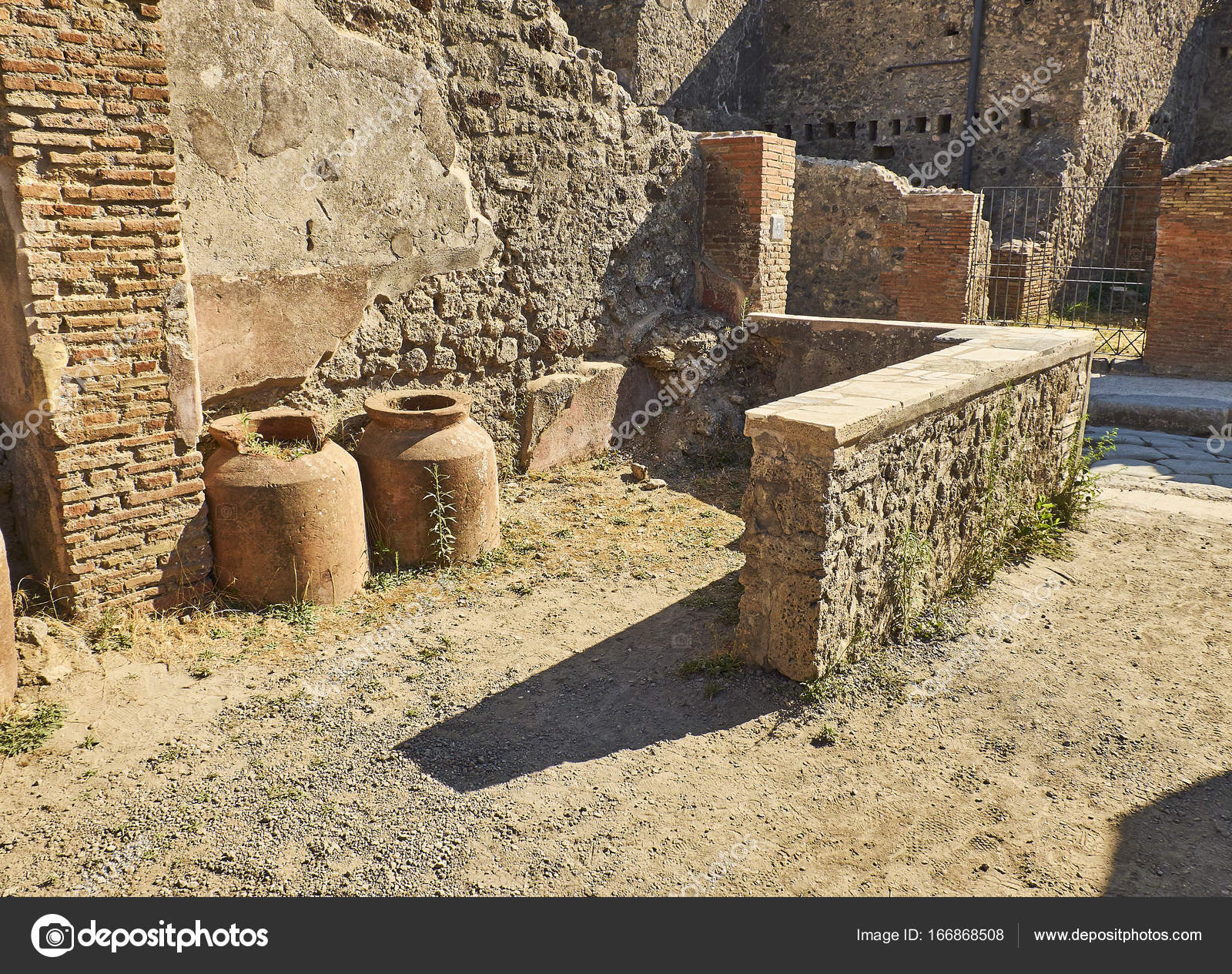 Ruins of Pompeii, ancient Roman city. Pompei, Campania. Italy. Stock ...