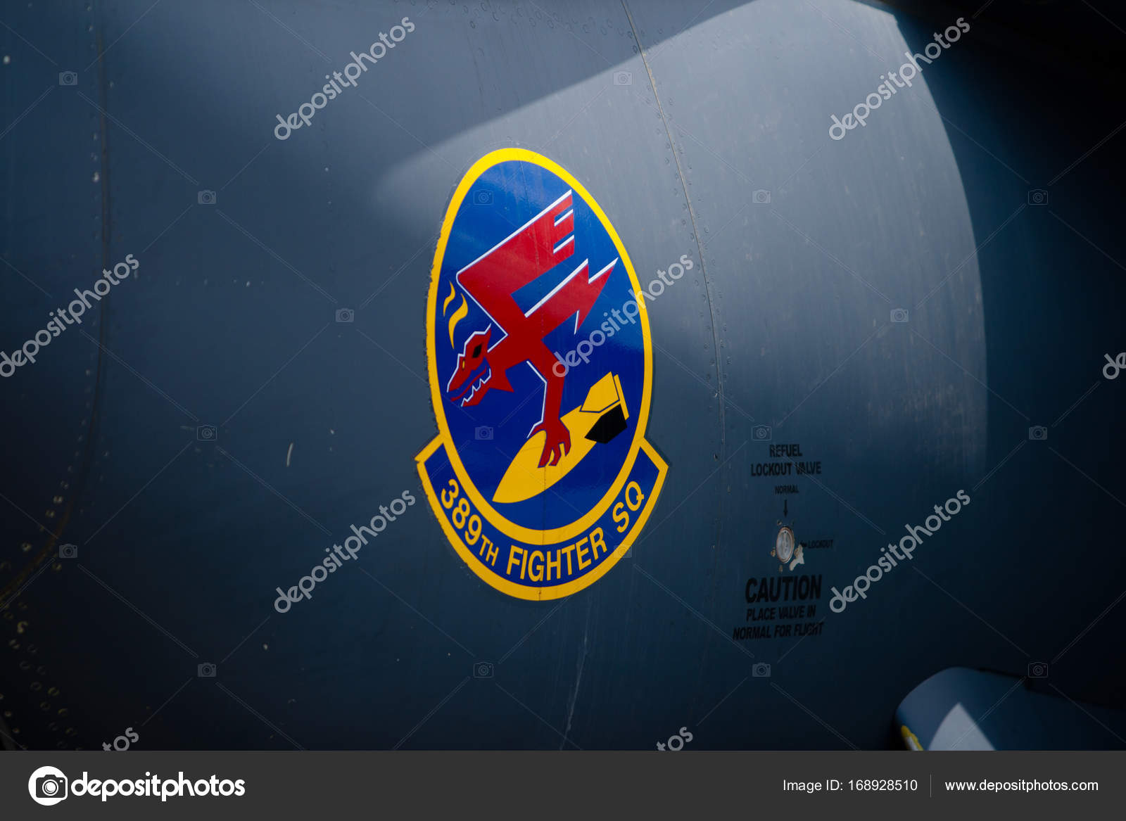 Logo of 389th FIGHTER SQUADRON on F-15E — Stock Editorial Photo ...