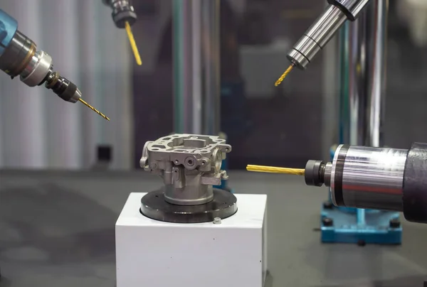 CNC milling machine cutting workpiece Stock Photo by ©isampuntarat ...