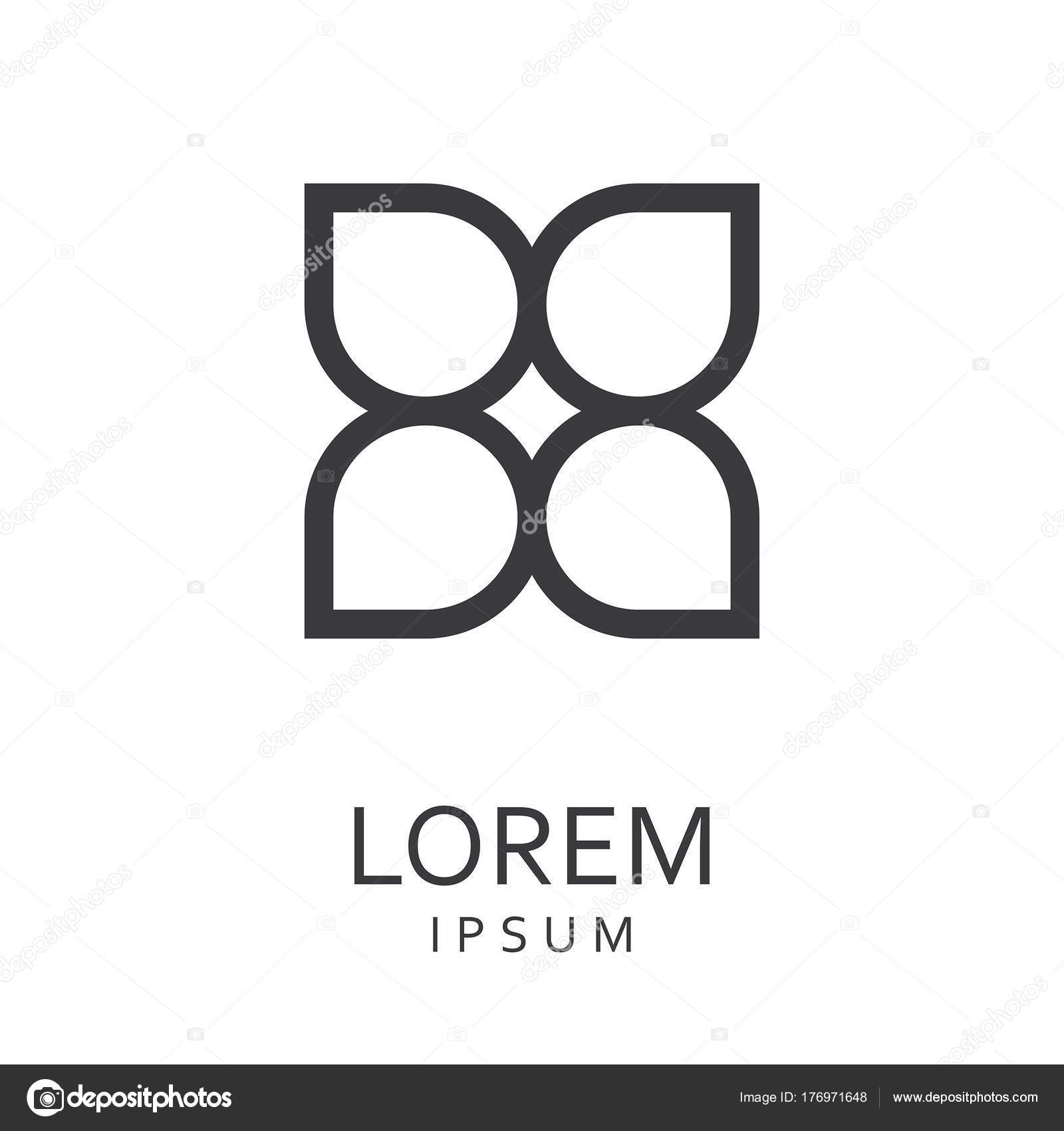 Black Abstract Vector Logo Design Template Stock Vector Image by ...