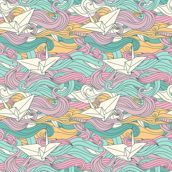 Abstract wavy seamless texture — Stock Vector © ghouliirina #9083193