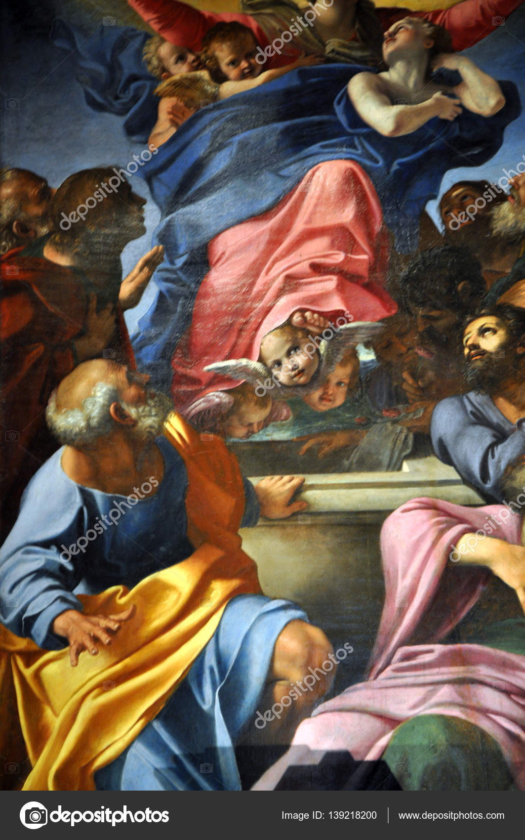 Caravaggio and Carracci paintings in Cerasi Chapel. Basilica of — Stock Editorial Photo ...