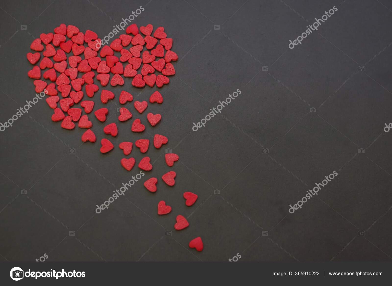 Small Red Heart Black Background