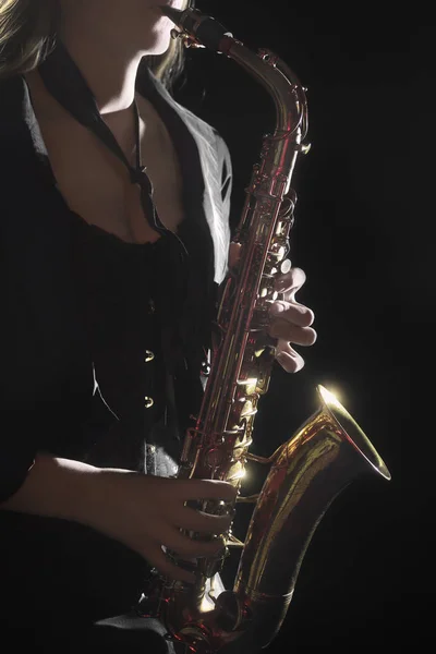 Saxophone Player Saxophonist playing jazz music - Stock Image - Everypixel