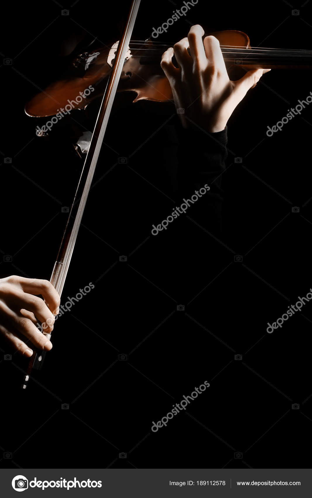 Violin player. Violinist playing violin hands closeup Stock Photo by ...