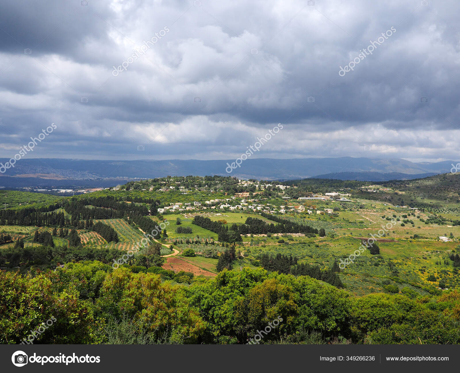 Typical Landscape Upper Galilee Area Israel Holy Land Major Tourist ...