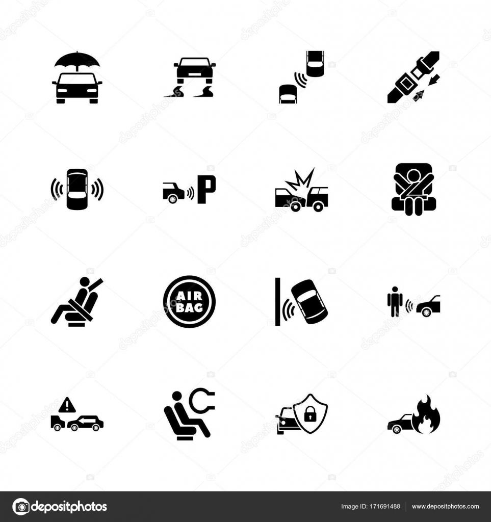 Auto Safety - Flat Vector Icons Stock Vector Image by ©arctina2059 ...