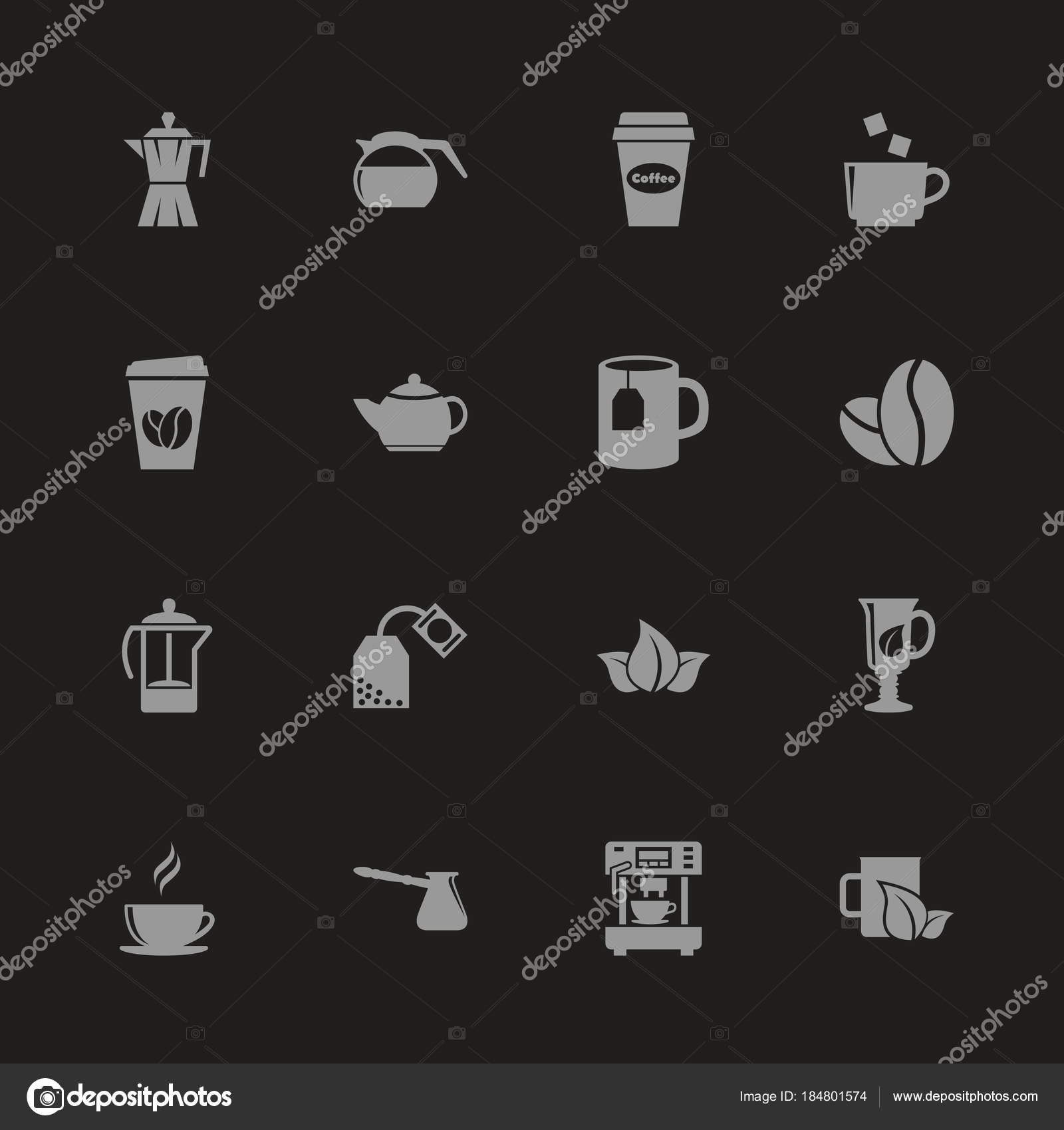 Tea and Coffee - Flat Vector Icons Stock Vector Image by ©arctina2059 ...