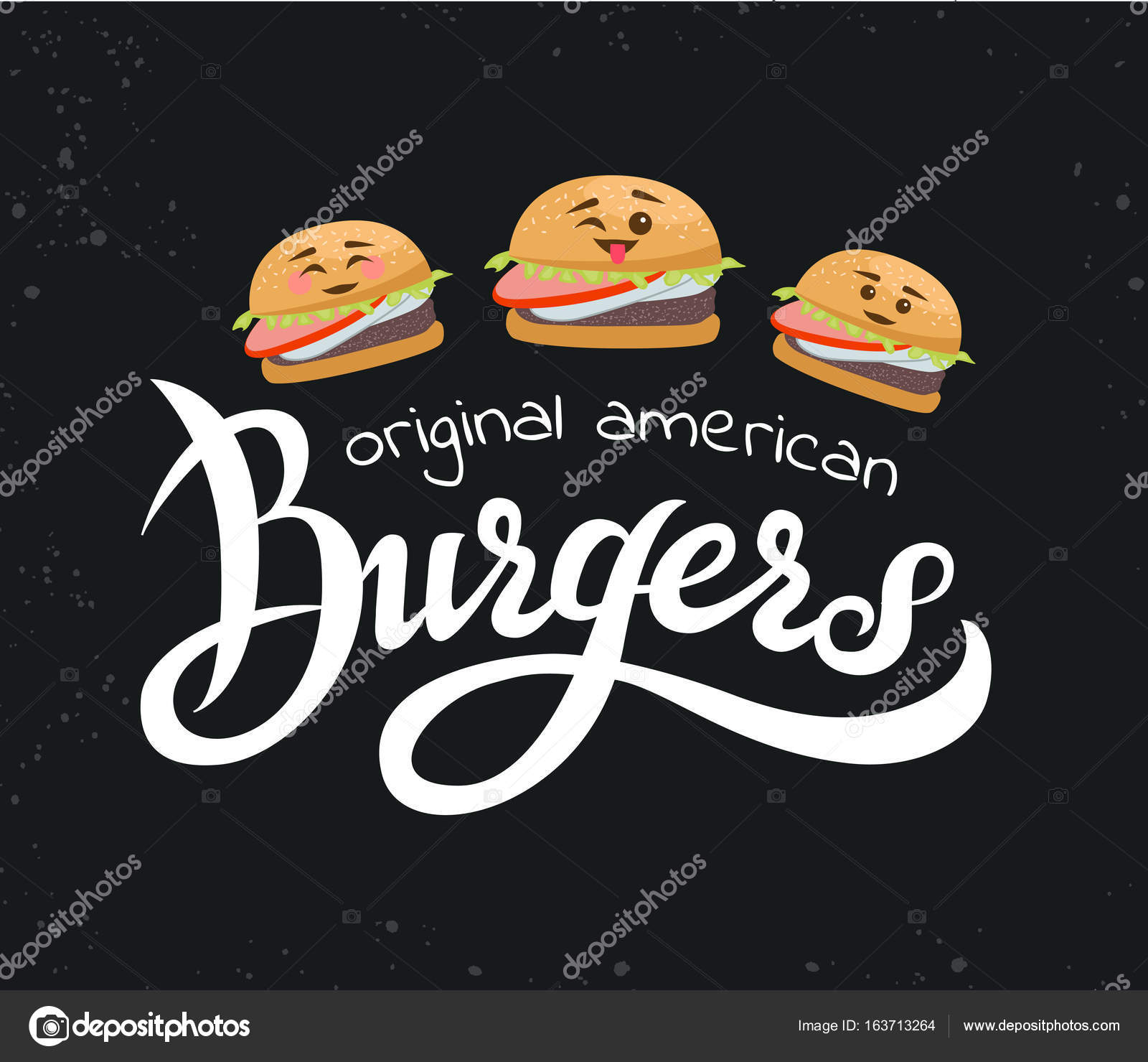 Hand lettering burger logo vector design Stock Vector Image by ©tiny ...