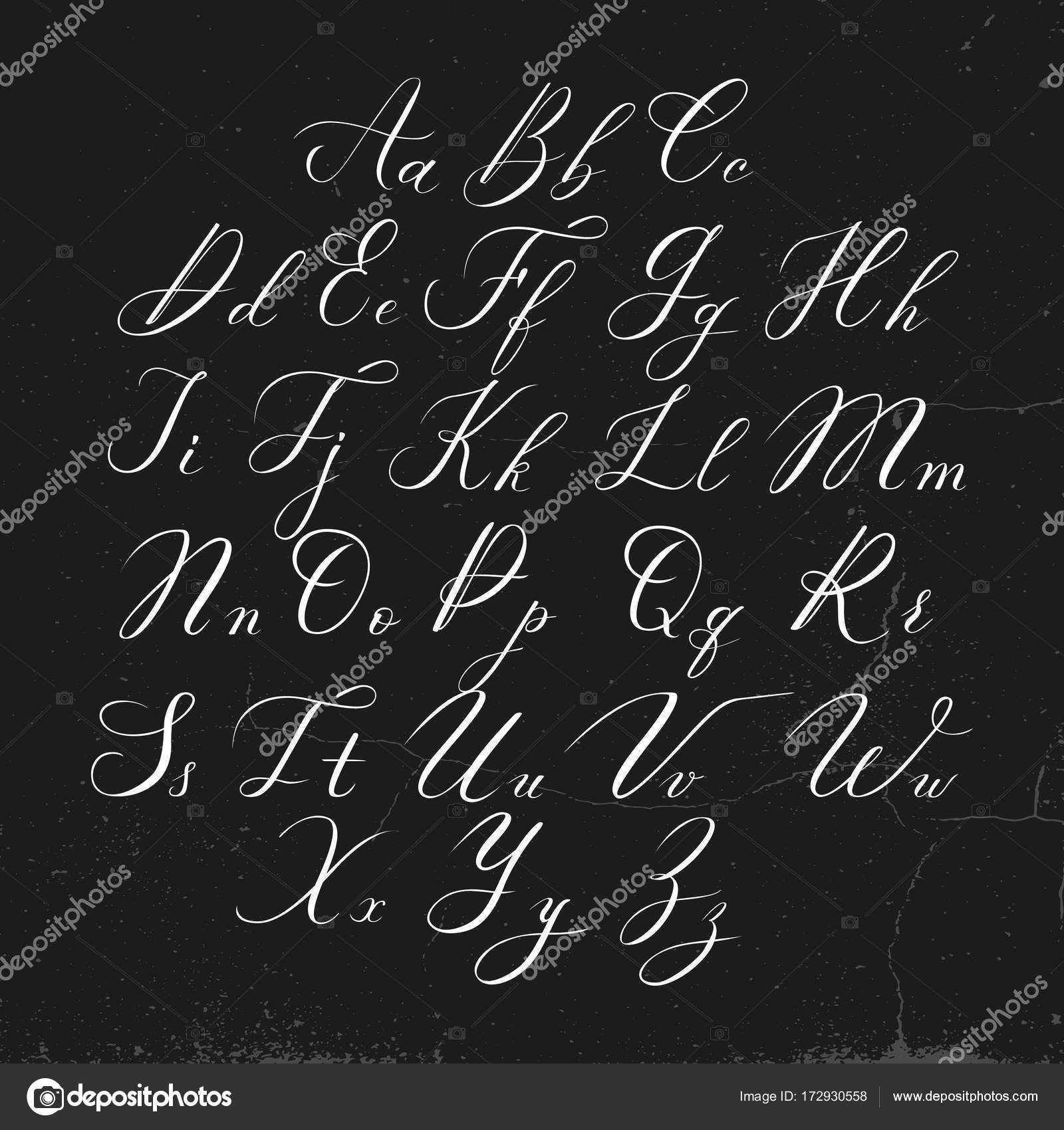 Vector modern calligraphy alphabet Stock Vector Image by ©tiny_selena ...