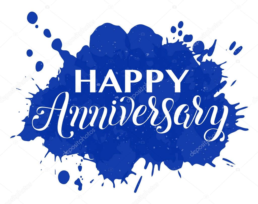 Happy Anniversary Hand Lettering — Stock Vector © Tiny Selena 173856198
