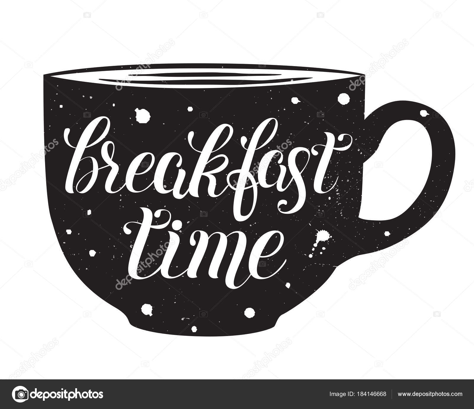 Breakfast time hand drawn lettering Stock Vector Image by ©tiny_selena ...