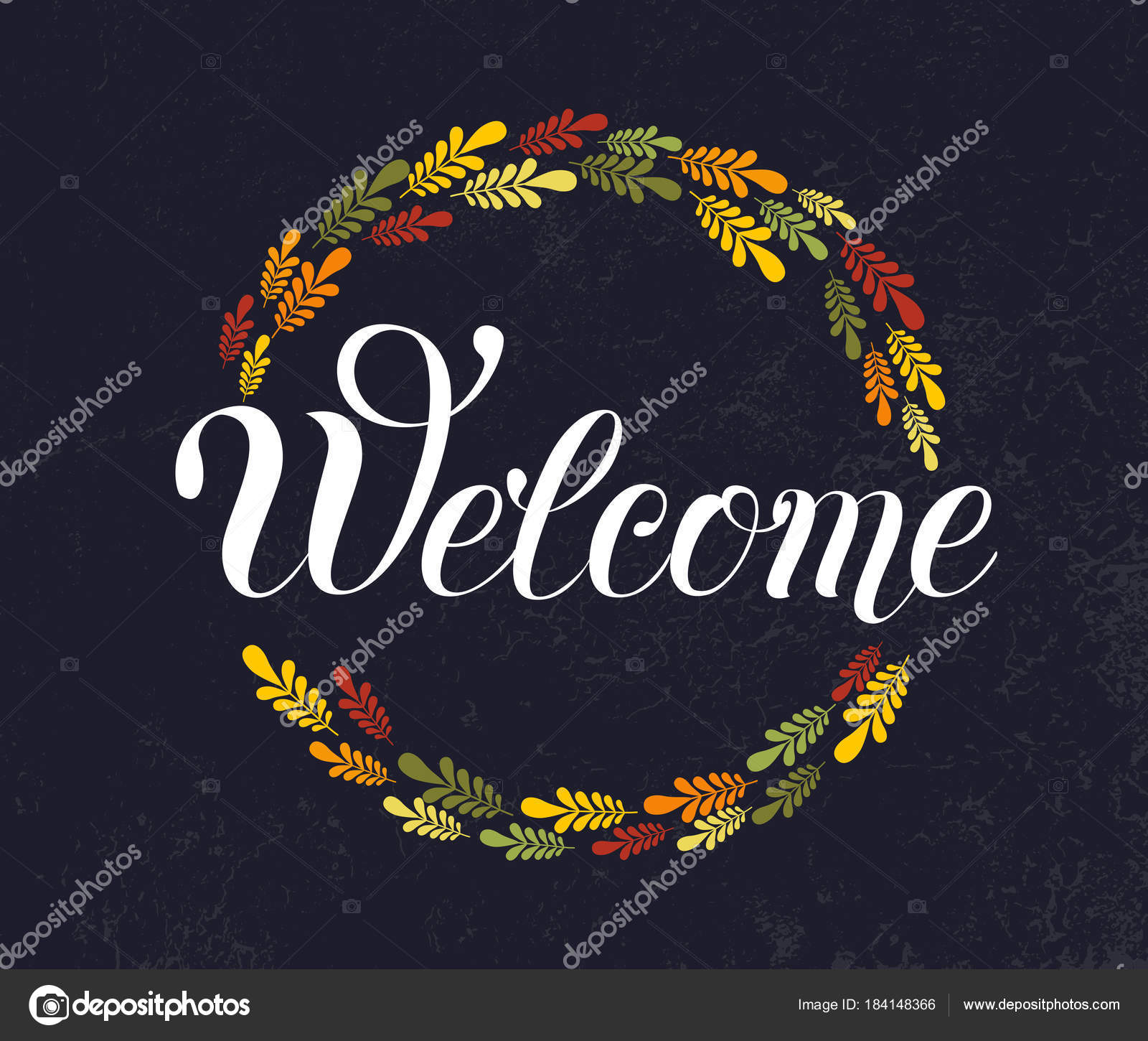 BIENVENIDOS letras de mano Vector de stock por ©tiny_selena 184148366