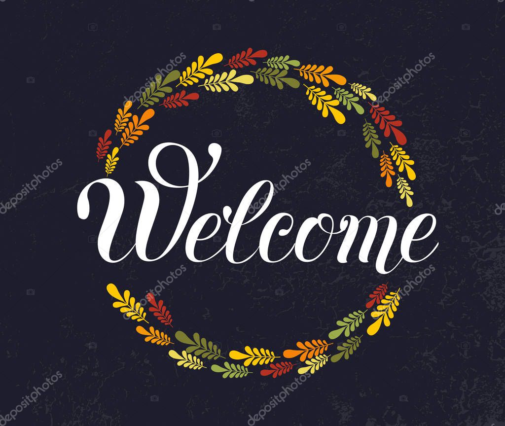 BIENVENIDOS letras de mano Vector de stock por ©tiny_selena 184148366