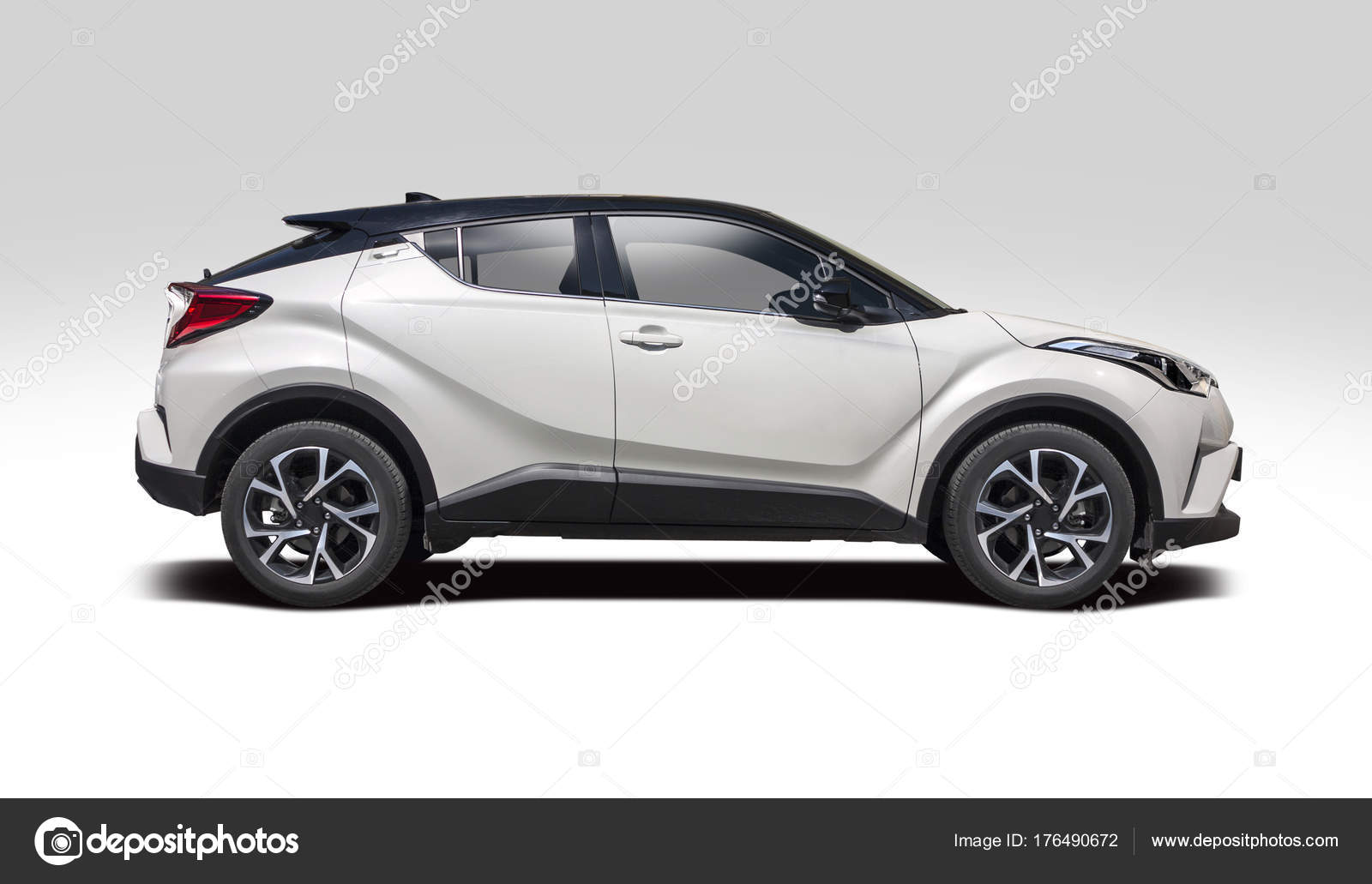 Bílá Toyota Suv Auto Boční Pohled Izolované Bílém - Stock redakční Foto ...