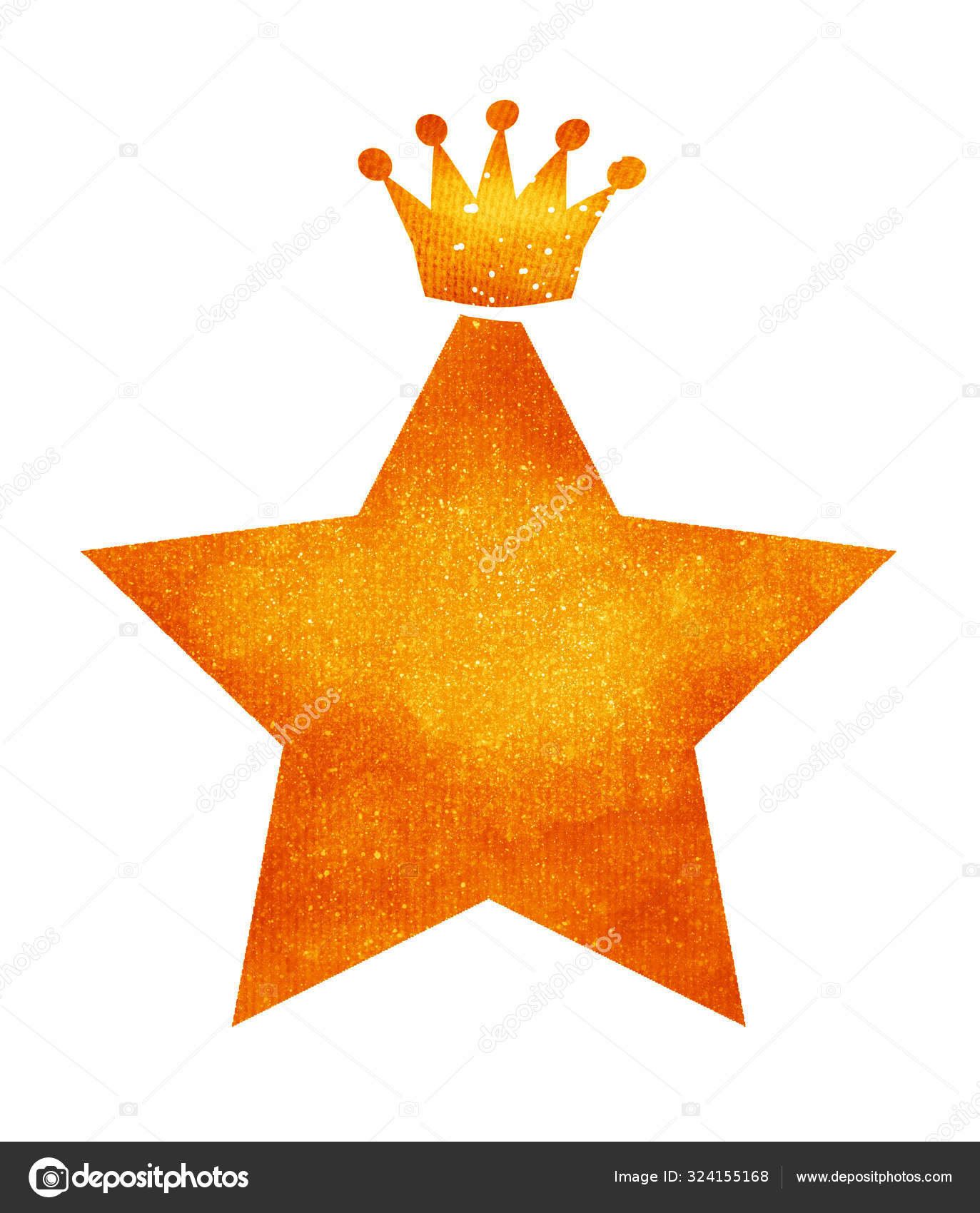 Watercolor Star Crown White Stock Illustration by ©sun_tiger #324155168