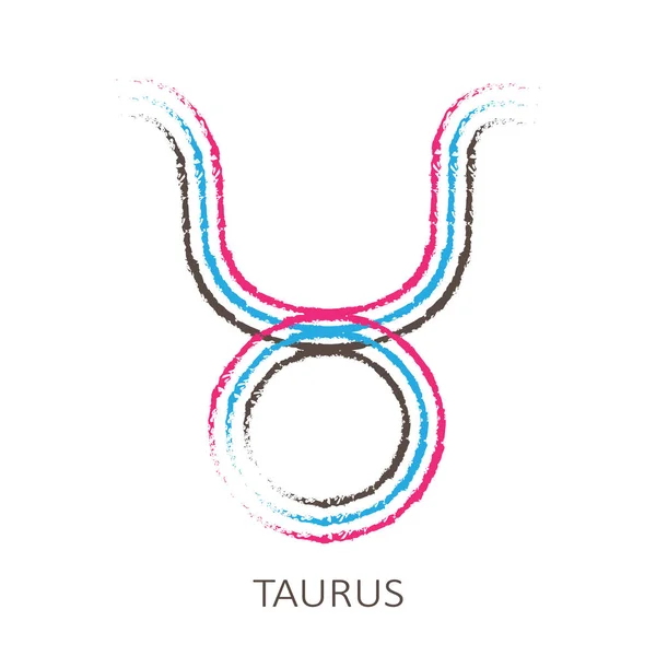 Tauro Signo Del Zodiaco Línea De Arte Vector Gráfico Vectorial