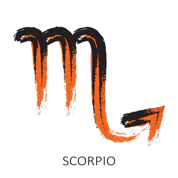 Signo Del Zodíaco Escorpio Con Marco Azul Aislado Sobre Fondo Vector de ...