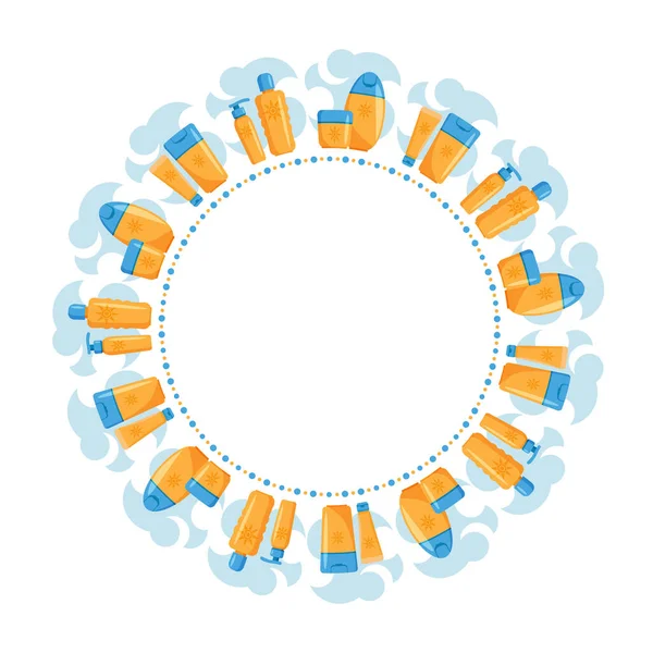 Border Sunscreen Cream Lotion Isolated White Background Protection Skin ...