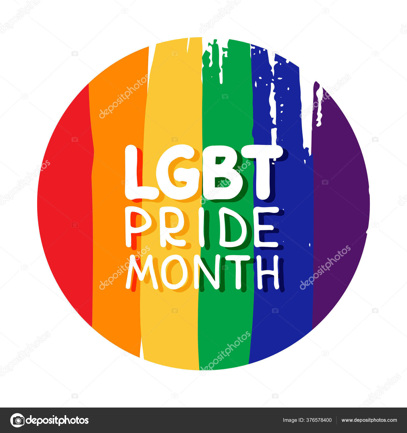 Rainbow Flag White Background Lgbt Pride Month Gay Rights Symbol Stock ...