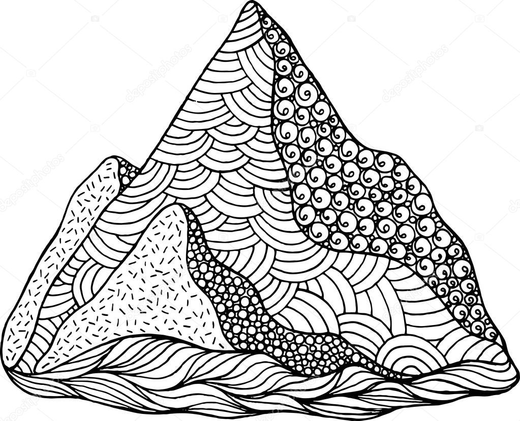 Adult Coloring Pages Mountains Coloring Pages