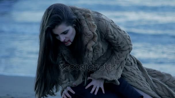 Female vampire eating dead man ⬇ Video by © fabianaponzi Stock Footage ...