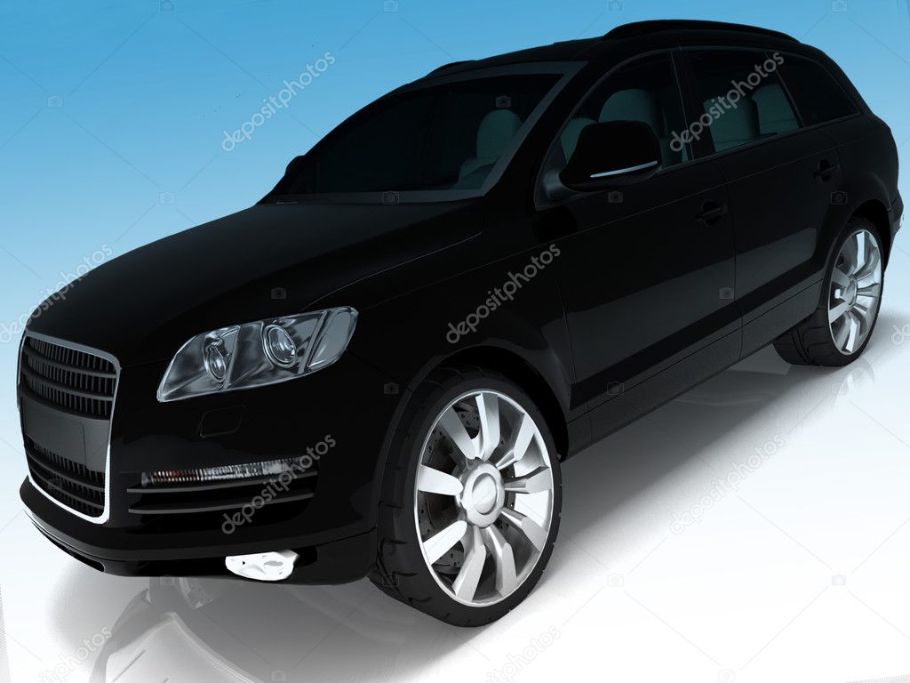 Car model on sky background — Stock Photo © 3DDock #125673938