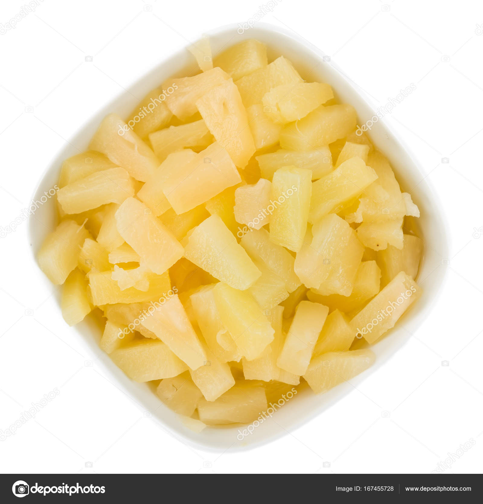 Fresh made Chopped Pineapple — Stock Photo © HandmadePicture #167455728