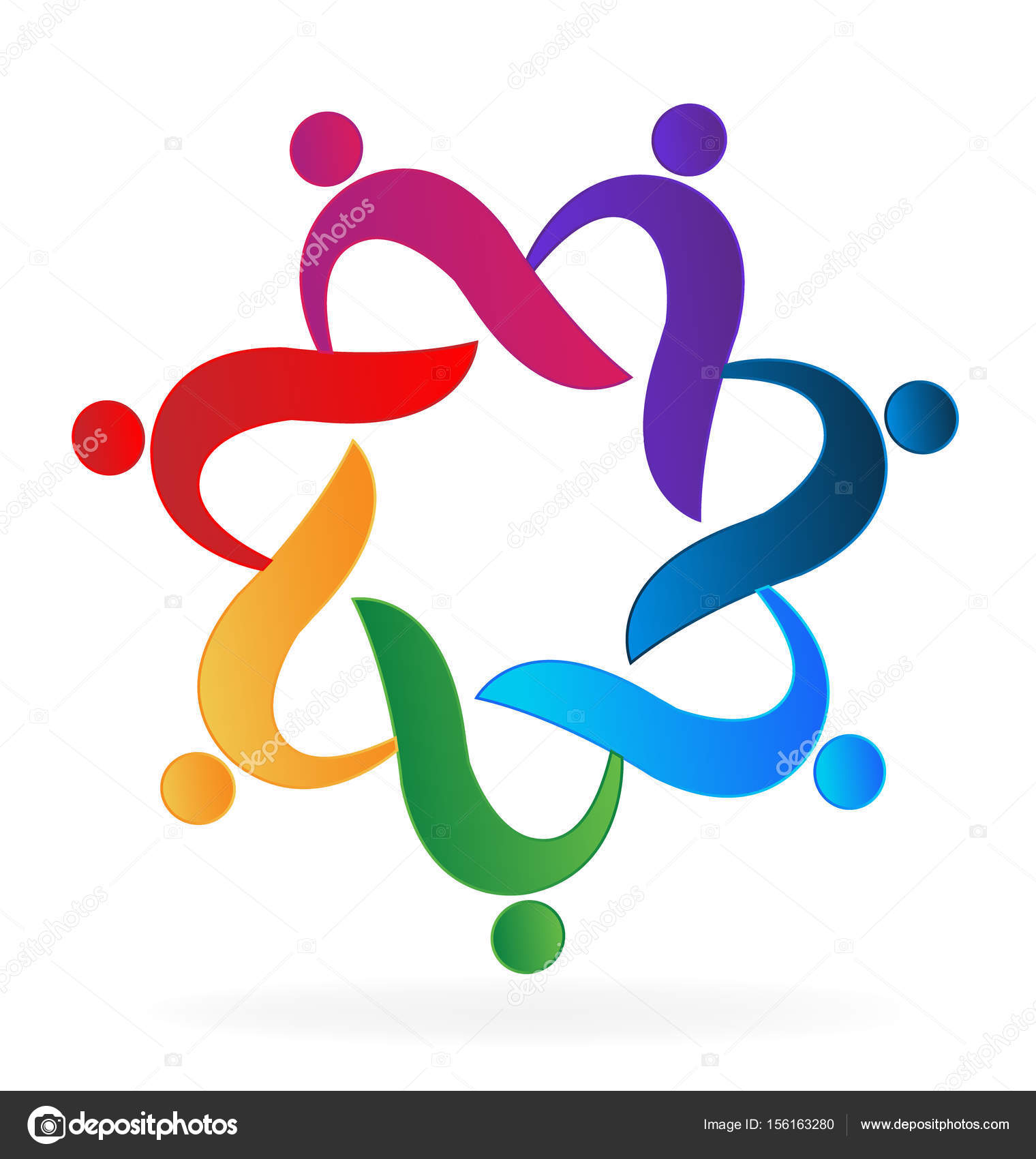 Teamwork helping people logo Stock Vector Image by ©Glopphy #156163280