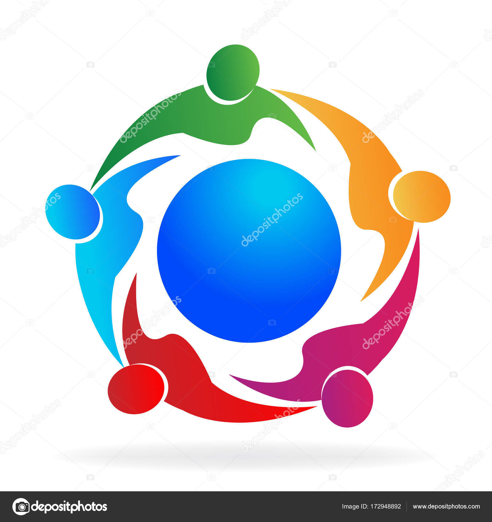 Teamwork people logo Stock Vector by ©Glopphy 172948892