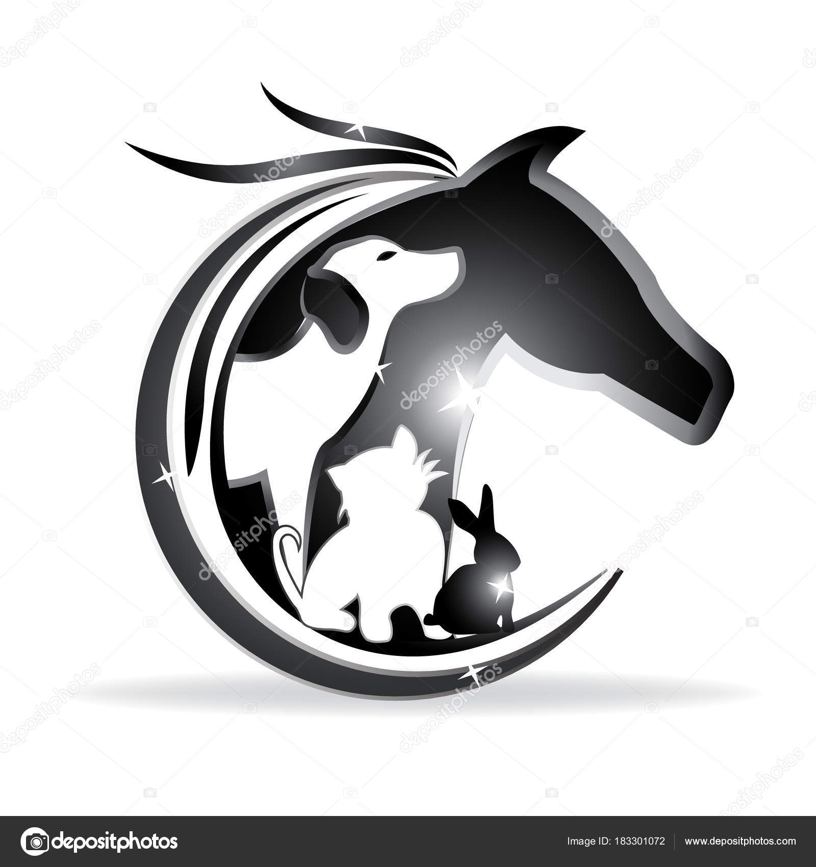 Logo Horse Dog Cat Rabbit Stock Vector Image by ©Glopphy #183301072