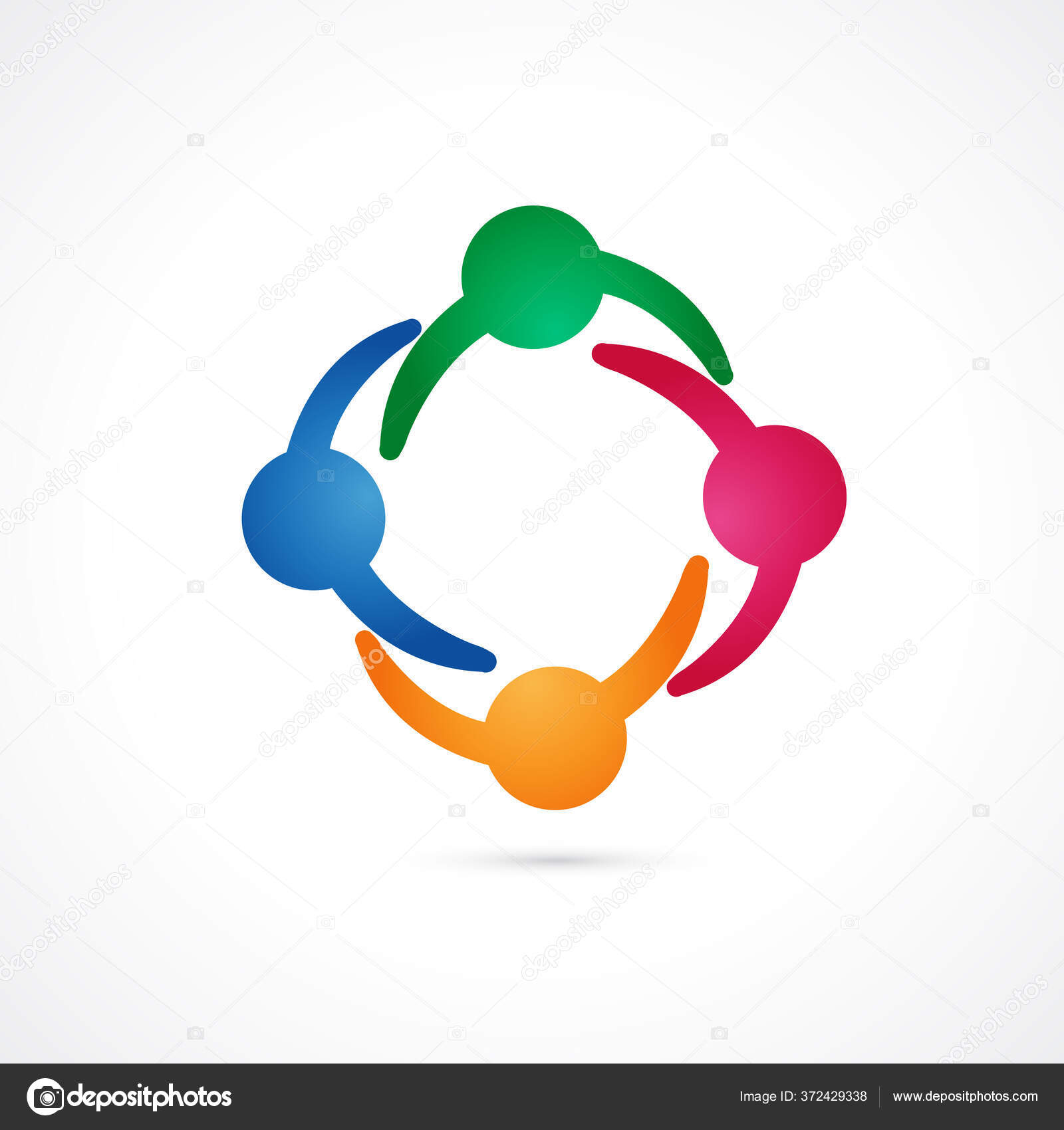 Logo Teamwork Unity Business People Stock Vector by ©Glopphy 372429338