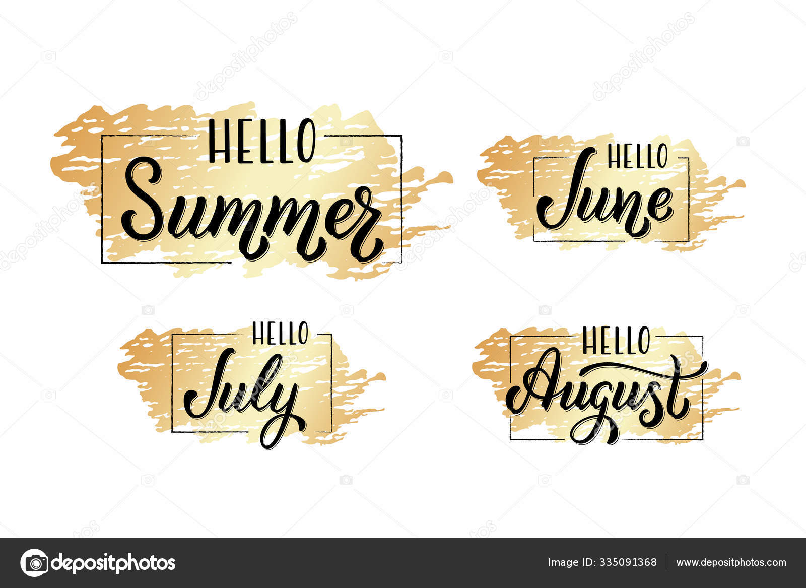 Hello Summer. Month Lettering. Stock Vector Image by ©Anna_Mel #335091368