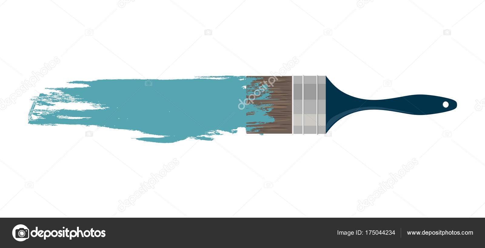 Vector Paint Brush White Background Stock Vector Image by ...