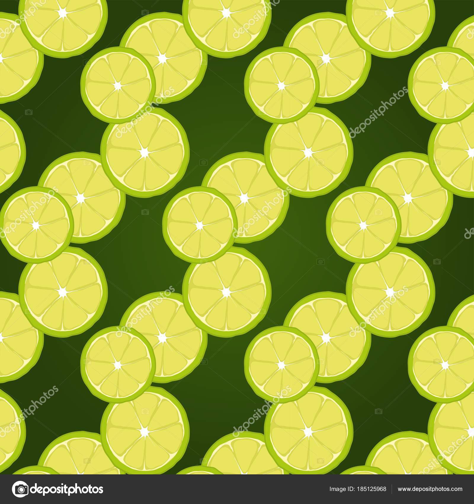 Pattern Green Lime Slices Stock Vector by ©medvedevadesign 185125968