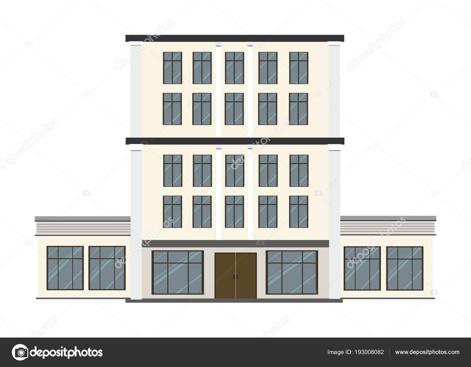Building Type White Background Vector Illustration Stock Vector by ...