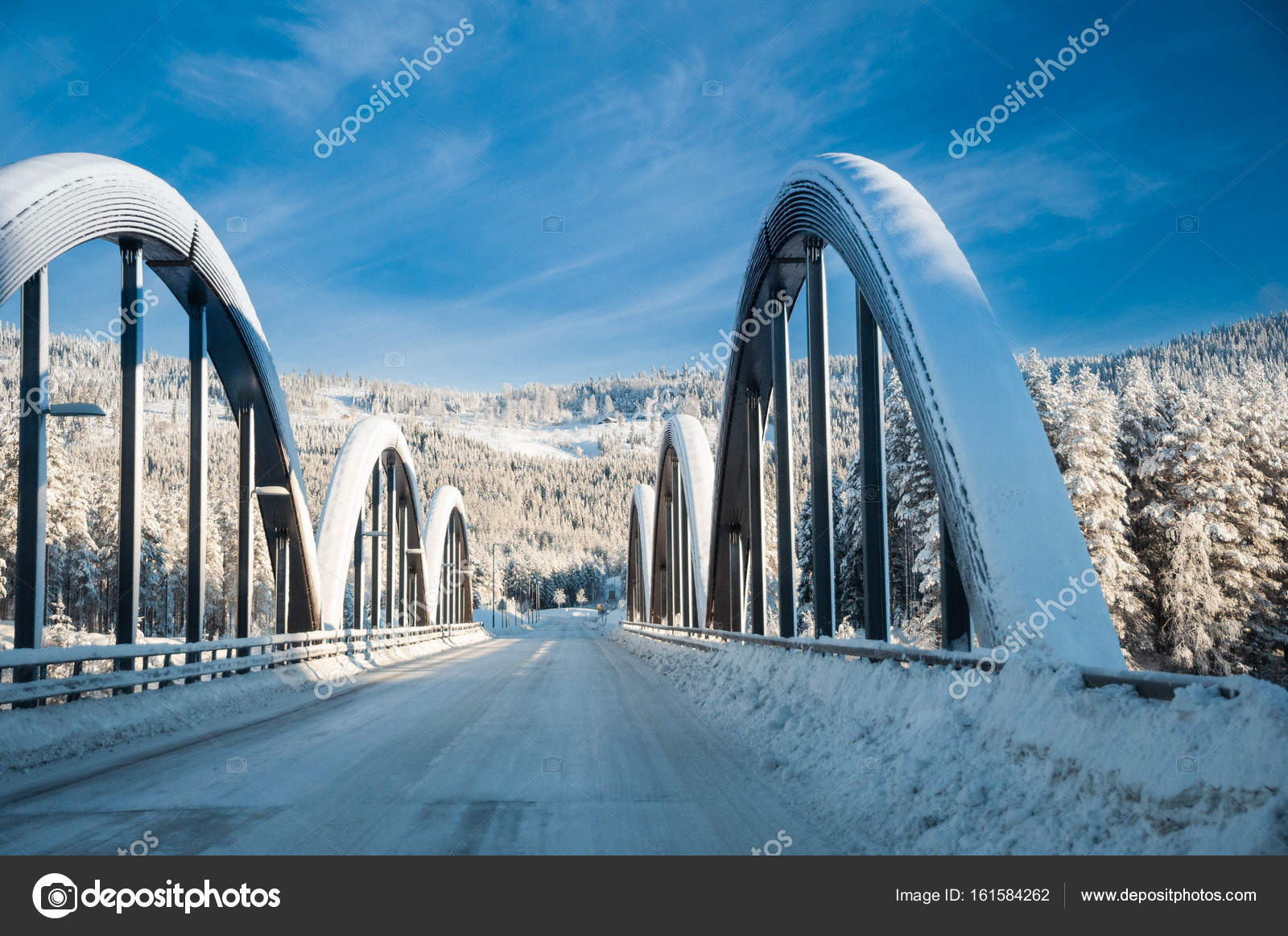 Bridge covered with snow — Stock Photo © HealthyLauraCom #161584262
