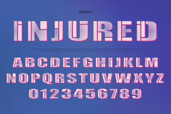 Industrial style alphabet letters and numbers. vector font type design ...